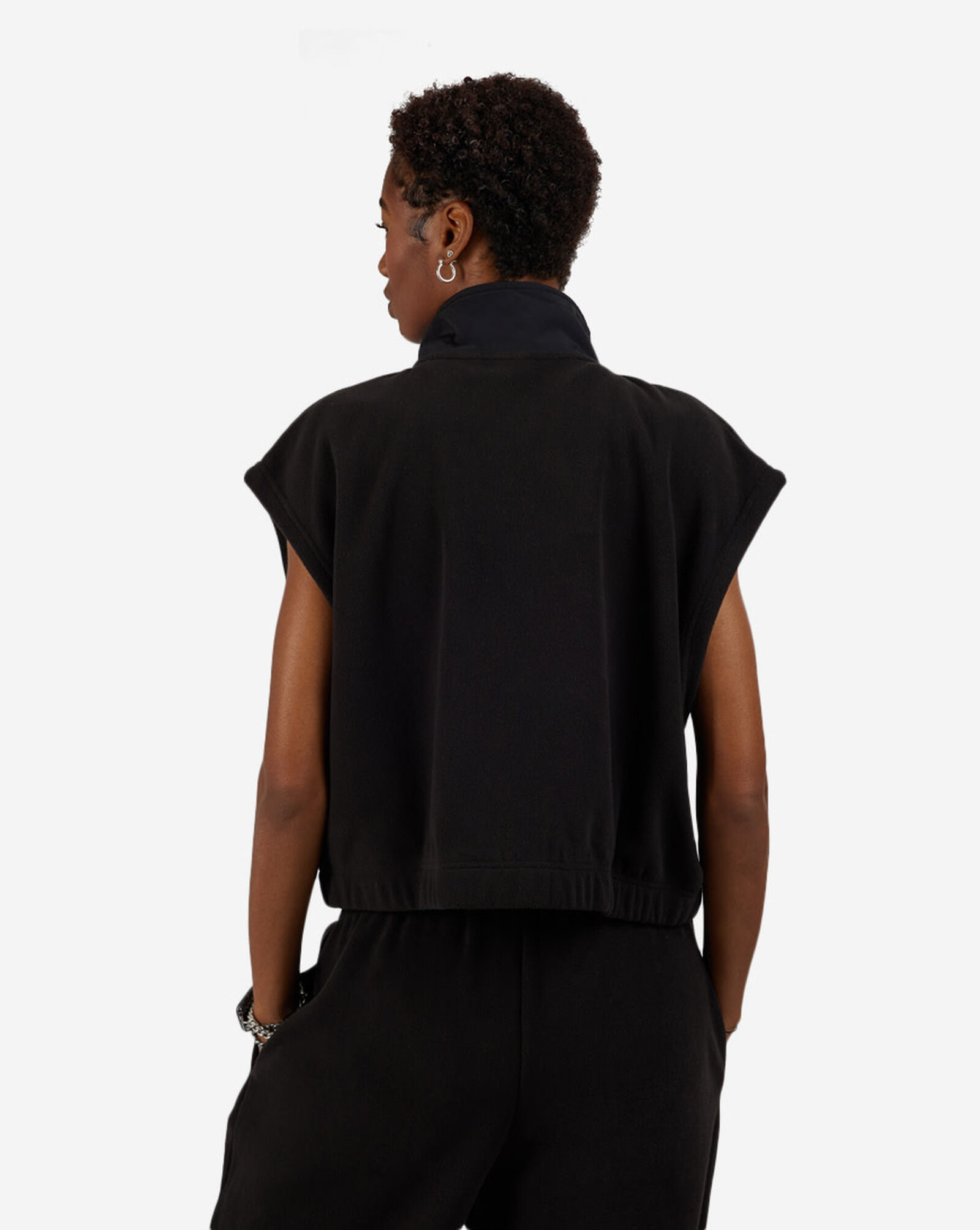 Shop SNIPES Nylon Fleece Polar Vest SNQ423005W-BLK black | SNIPES USA