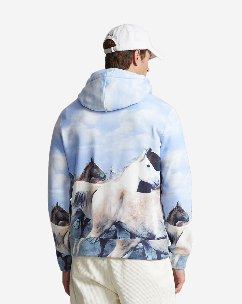 Shop Polo Ralph Lauren Sport Running Horses Pullover Hoodie ...