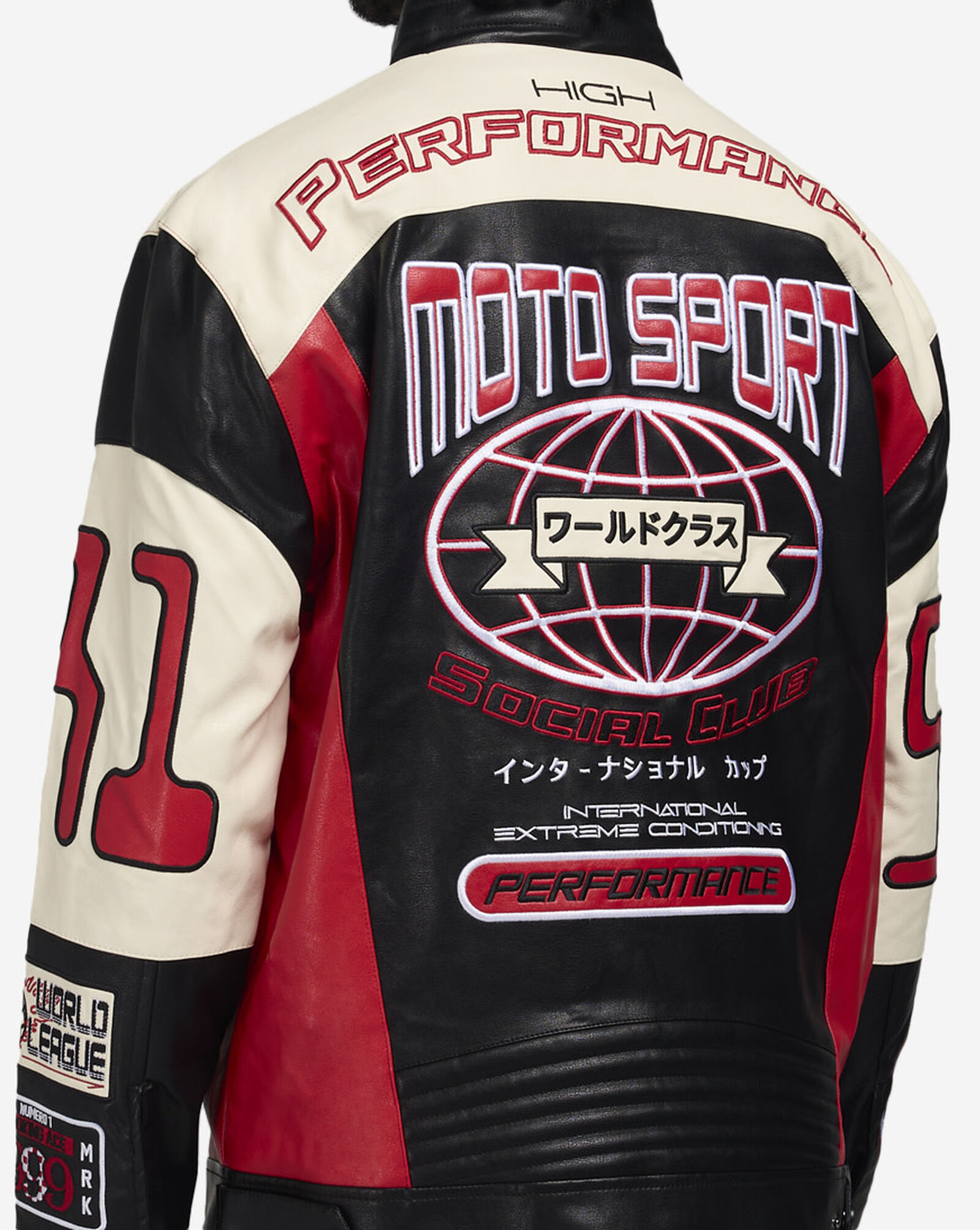 Shop Smoke Rise PU Racing Jacket OJ24688SN-RED red | SNIPES USA