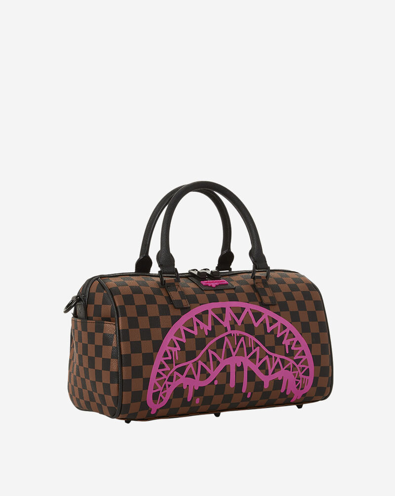 Shop Sprayground Pink Drip Check Duffel Bag D5330 multi | SNIPES USA