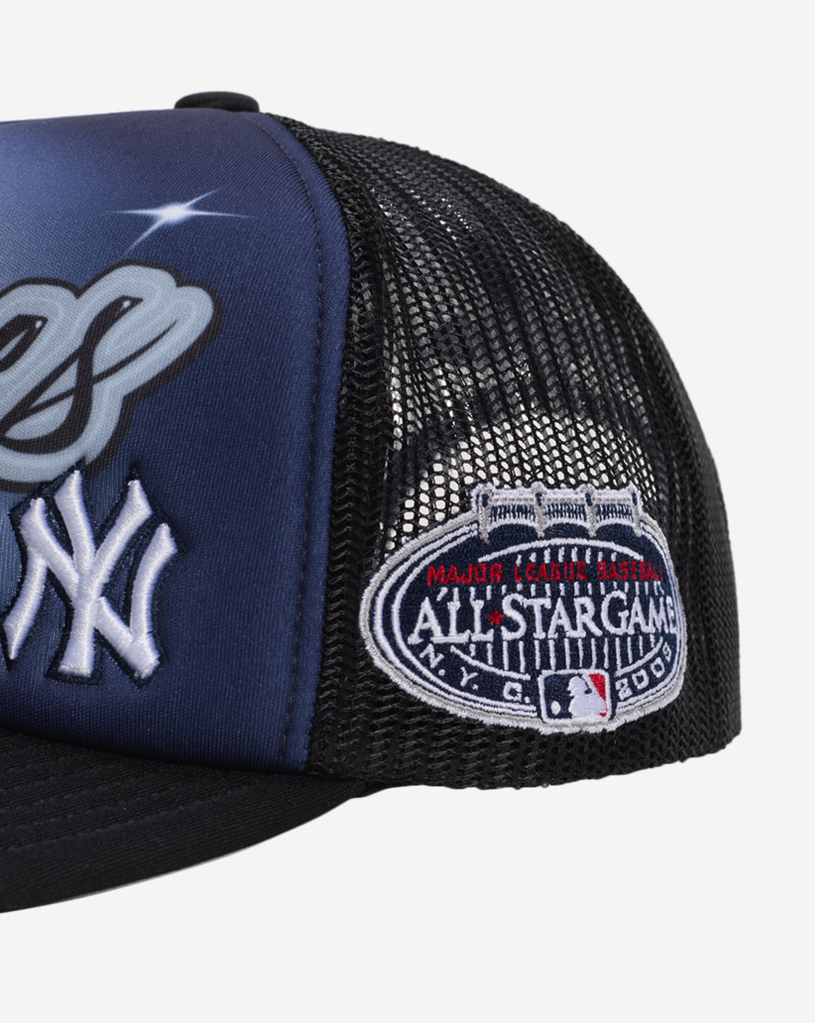 Shop Mitchell Ness New York Yankees Trucker Air Brush Adjustable Hat ...
