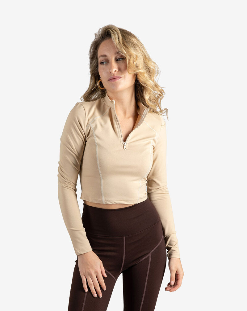 Shop Allure Allure Piping Top AJ812-NUDE beige | SNIPES USA