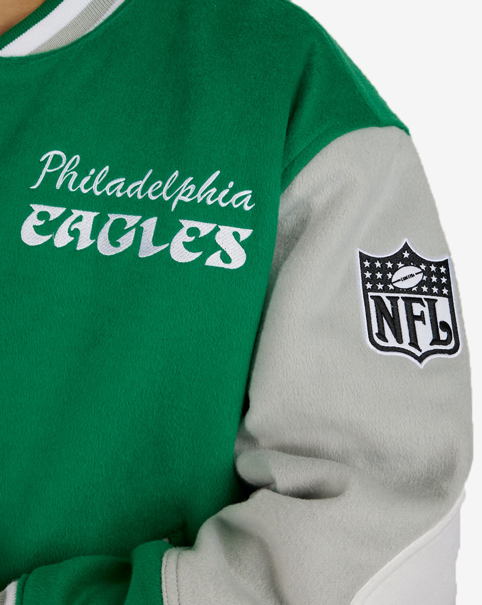 Shop Mitchell & Ness NFL Philadelphia Eagles Varsity Jacket OJBF7004 ...