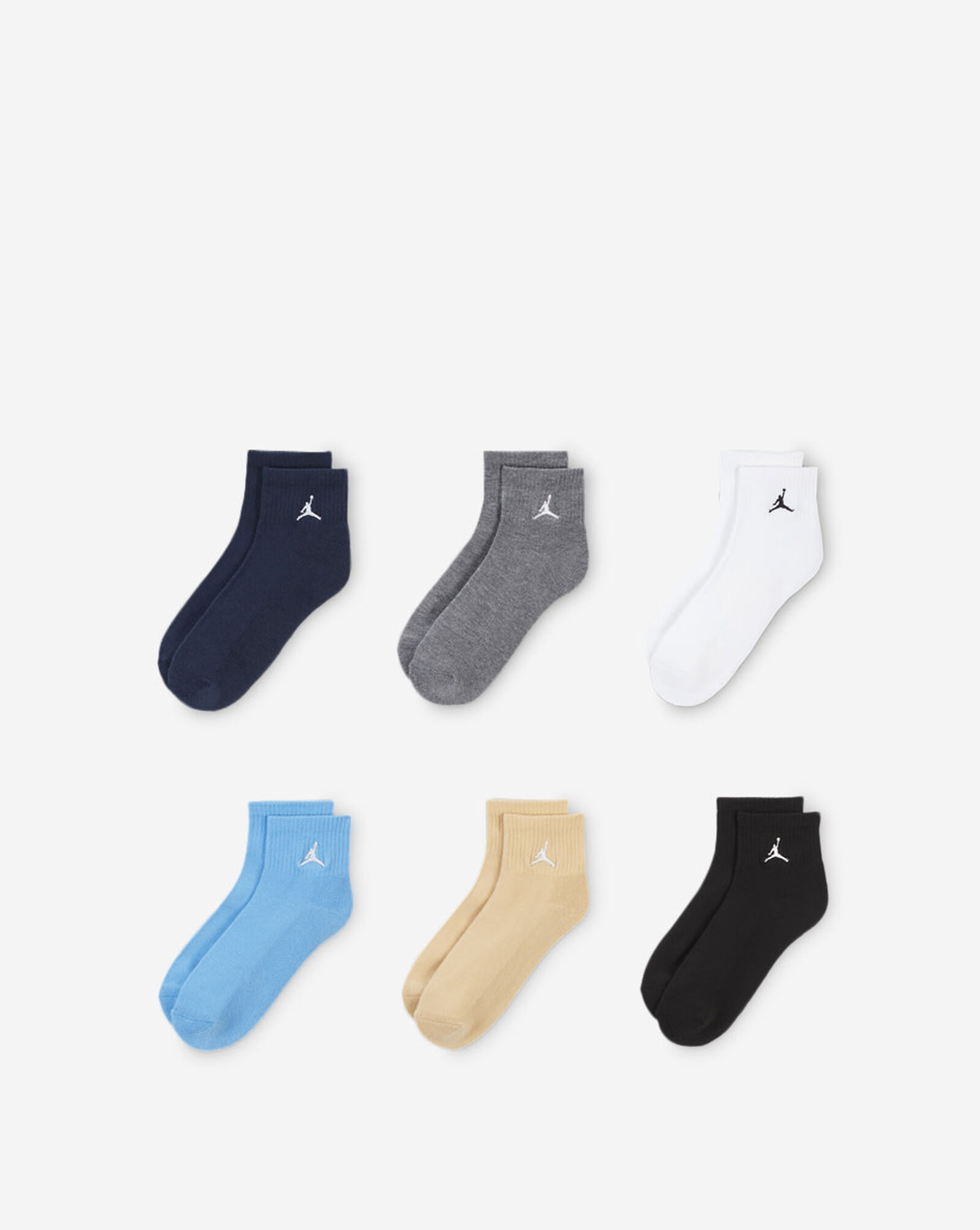 Shop Jordan Everyday 6 Pack Ankle Socks BJ0593-695 multi | SNIPES USA