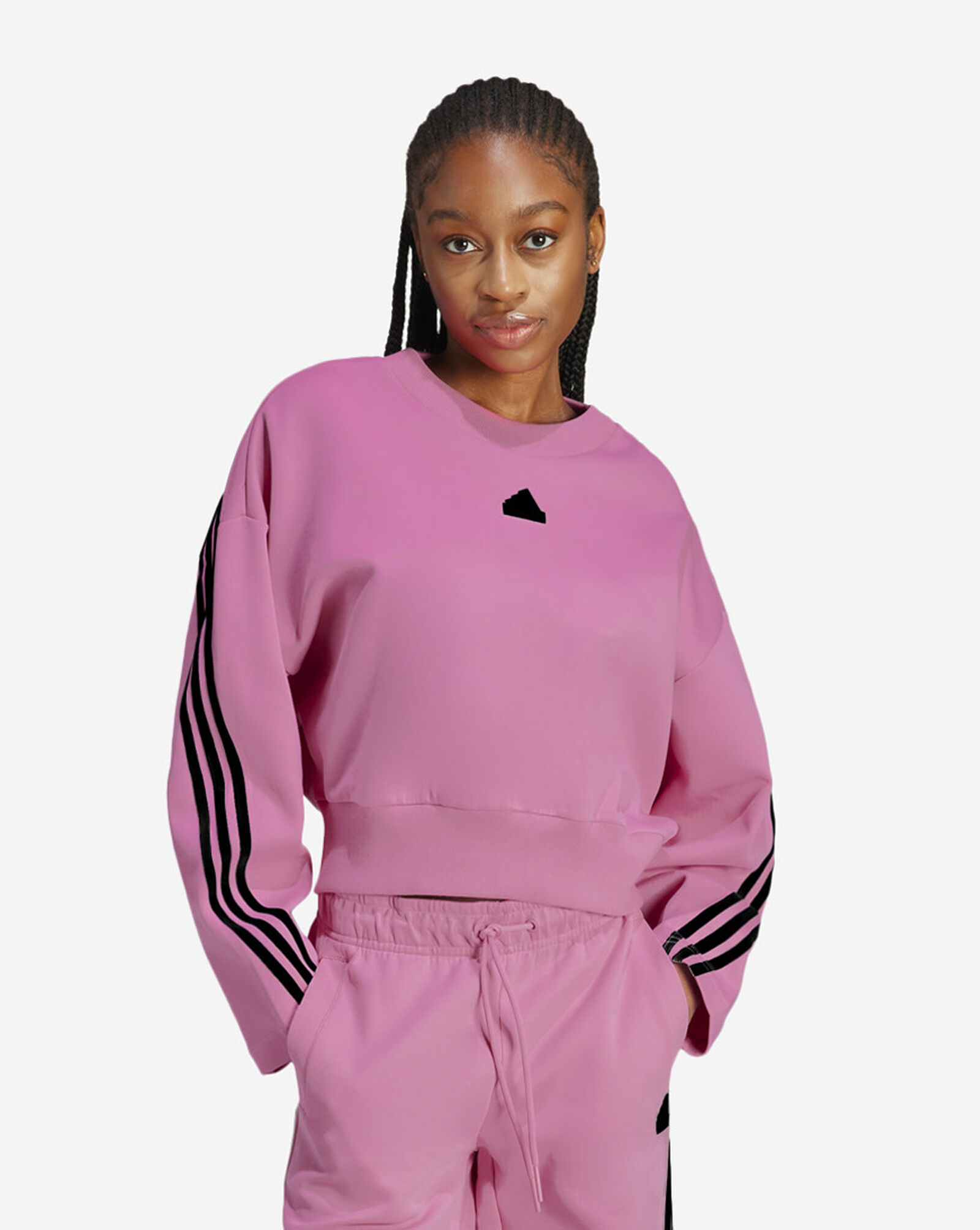 Shop adidas Future Icons 3-Stripes Crew IL3054 pink | SNIPES USA