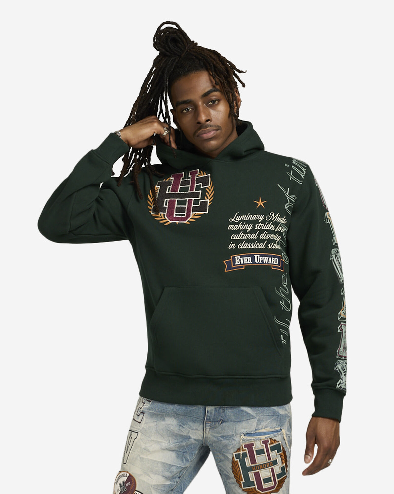 Shop Smoke Rise Varsity Hoodie FO24576SNZ-GRN green | SNIPES USA