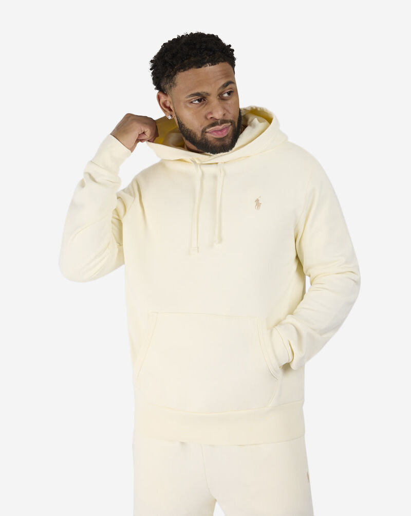 Shop Polo Ralph Lauren Loop Back Terry Hoodie 710916690003-CRM beige ...