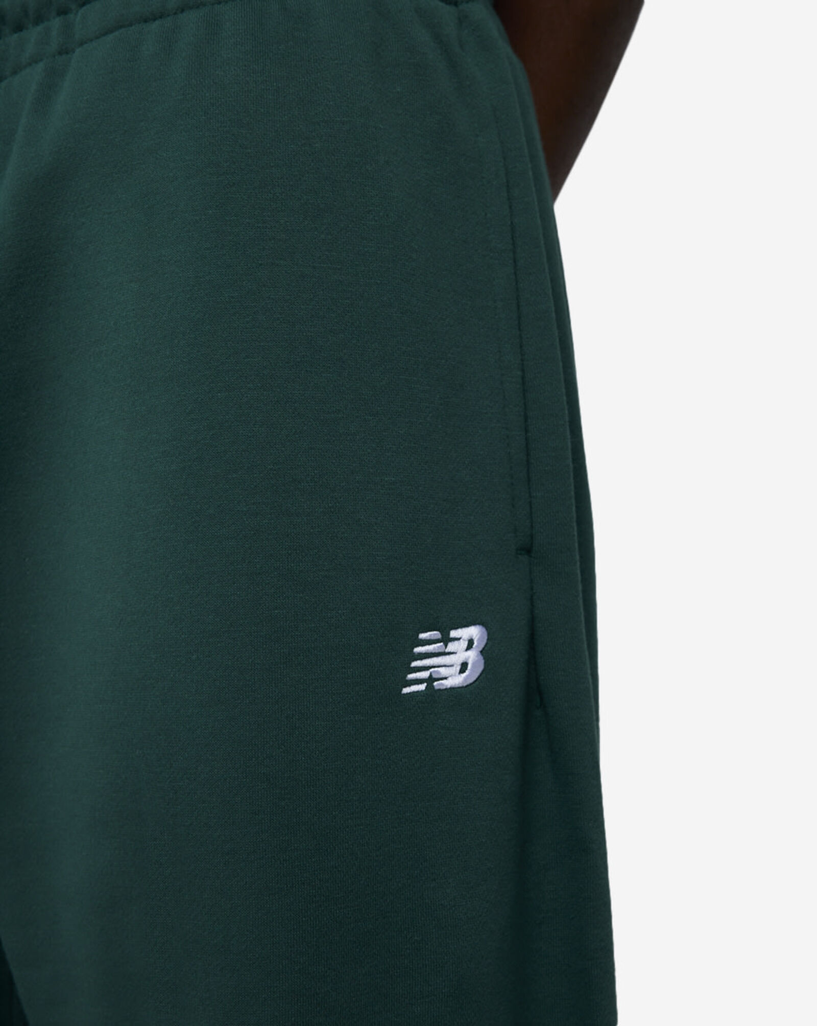 Shop New Balance Stacked Logo French Terry Jogger MP41519-NWG green ...