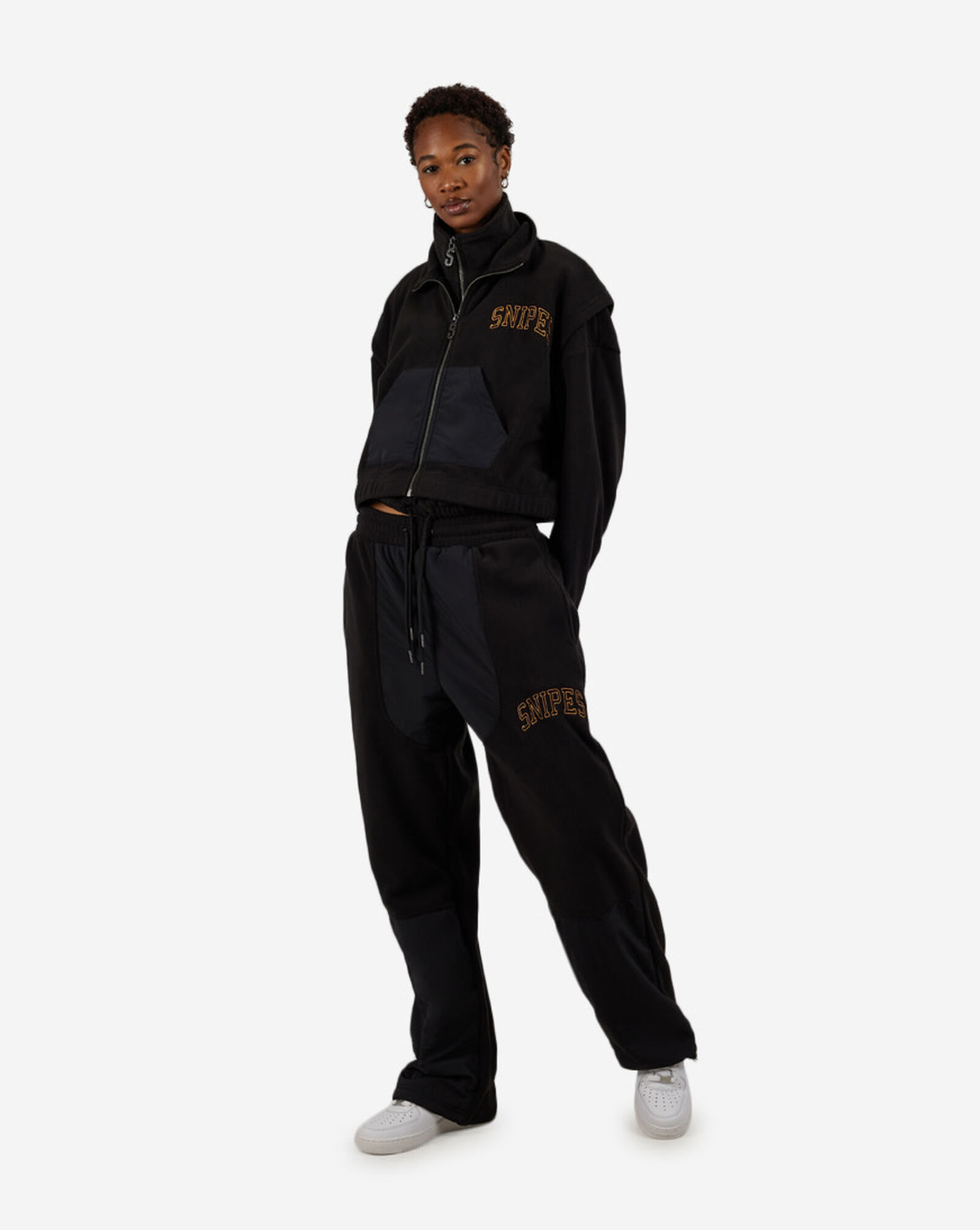 Shop SNIPES Nylon Fleece Polar Vest SNQ423005W-BLK black | SNIPES USA