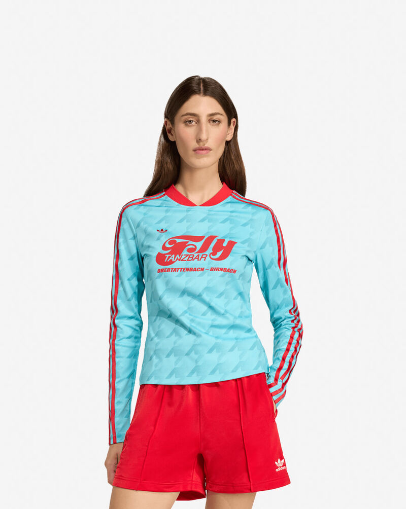 Shop adidas Graphic Football AOP Bodycon Long Sleeve Jersey JW0271-BLUE ...