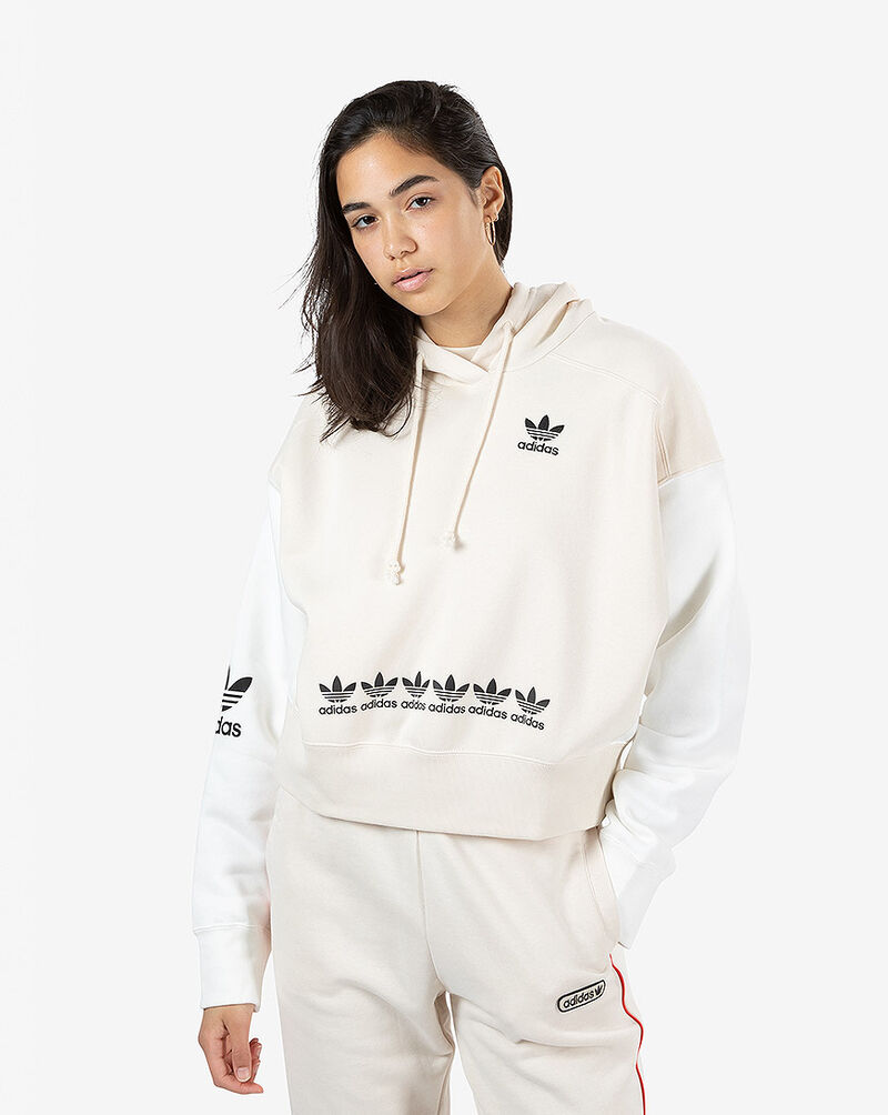 Shop adidas Trefoil Logo Play Cropped Hoodie H20443 brown | SNIPES USA