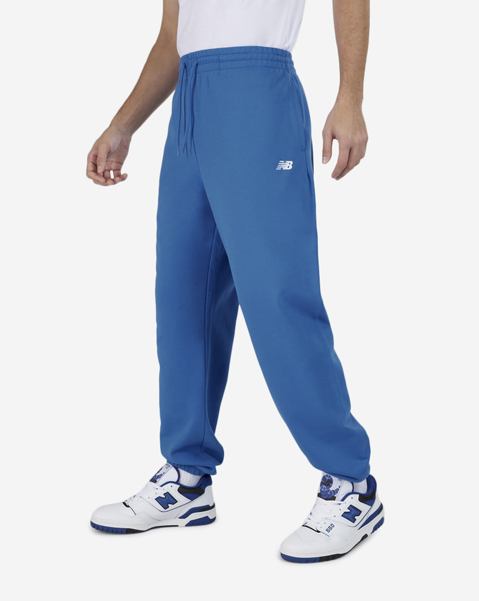Shop New Balance Sport Essentials French Terry Joggers MP41519-BUL blue ...