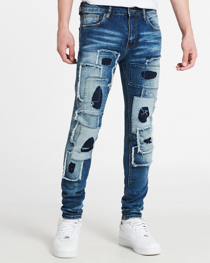 Shop Crysp Denim Rip Patch Jeans CRYSPHOL2140-IND blue | SNIPES USA