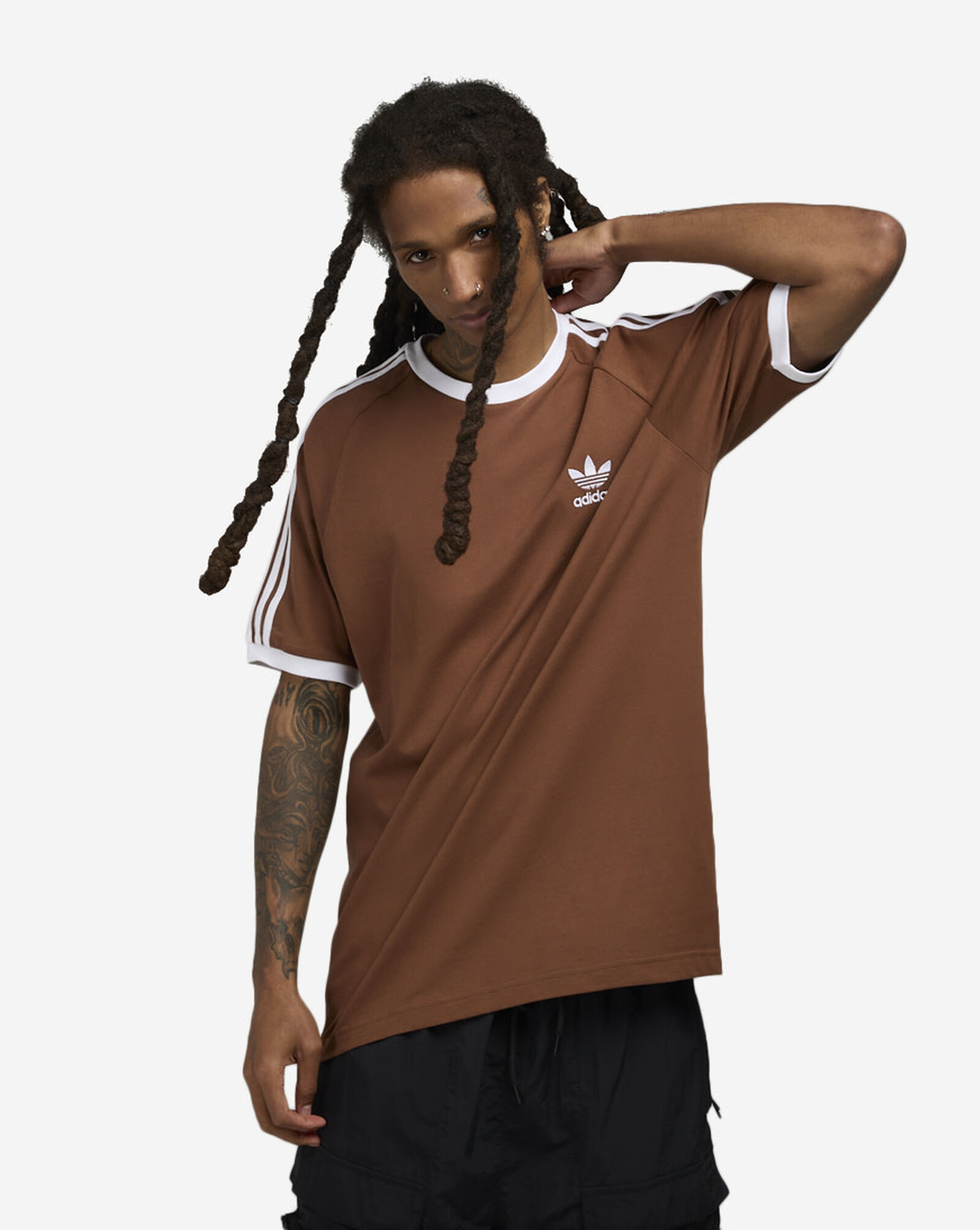 Shop adidas 3-Stripes Tee IZ3071 brown | SNIPES USA