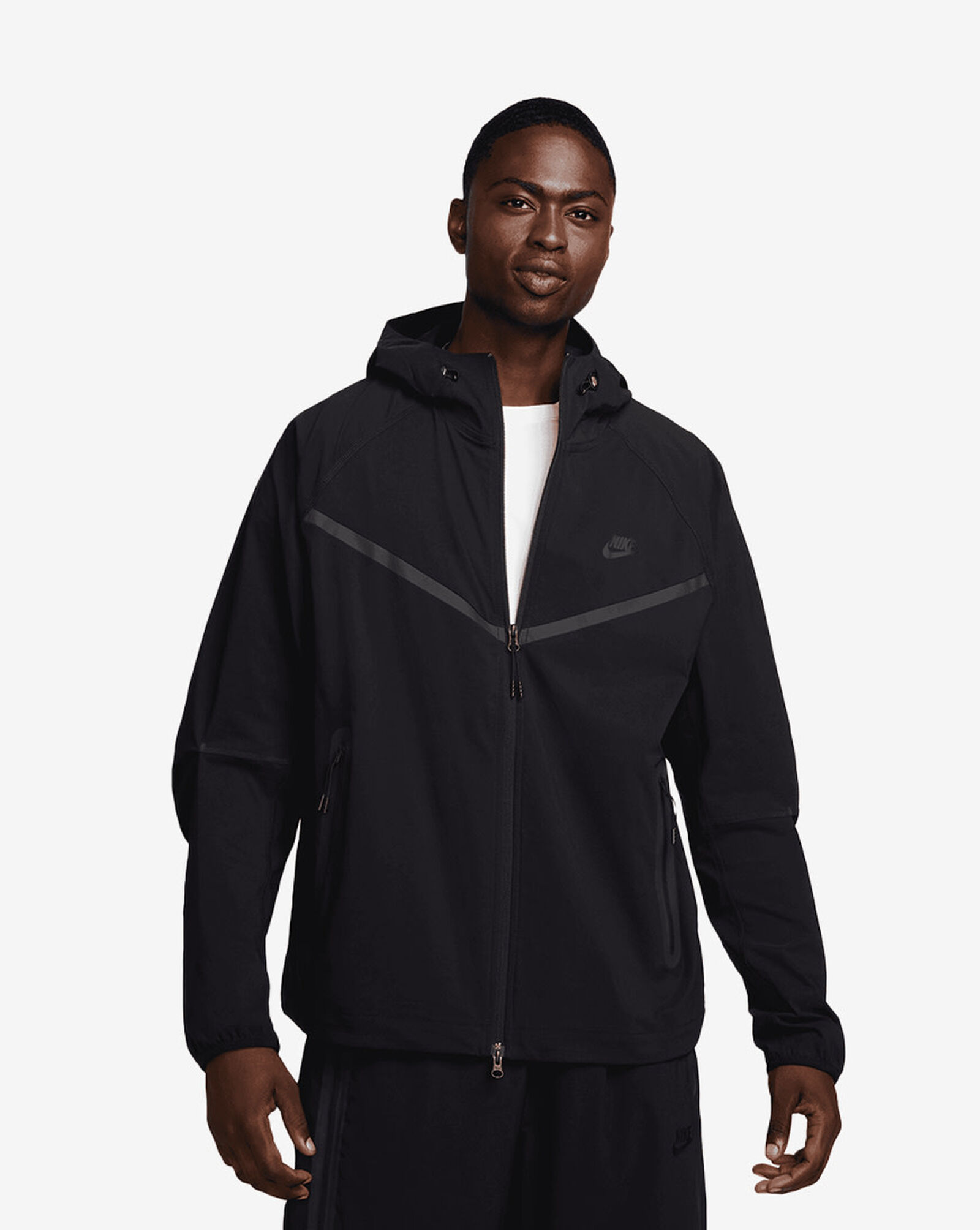 Shop Nike Tech Woven Full-Zip Jacket HM7151-010 black | SNIPES USA