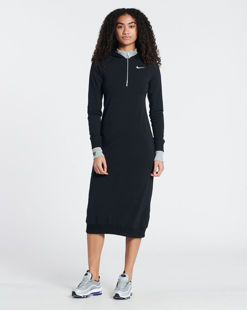 Shop Nike NSW Icon Clash Long Sleeve Dress DD5090-010 black | SNIPES USA