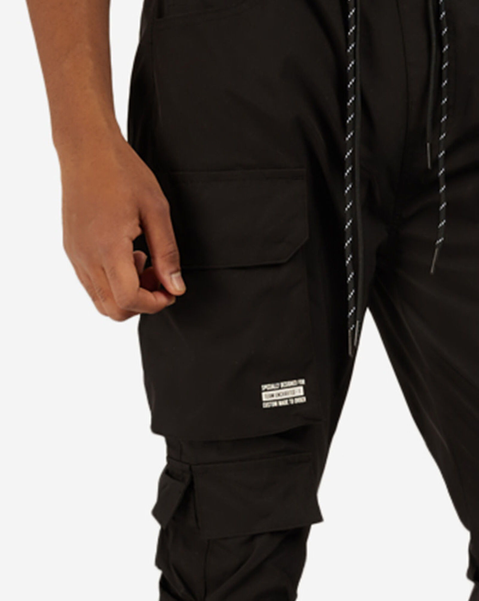 Shop Smoke Rise Nylon Utility Pocket Stacked Flare Pant WP23586SNZ-BLK ...