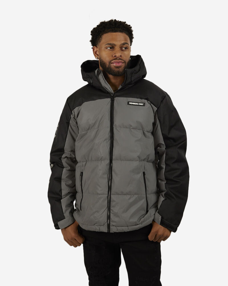 Shop MEMBERS ONLY Reflective Core Puffer Jacket MM090014-REF multi ...