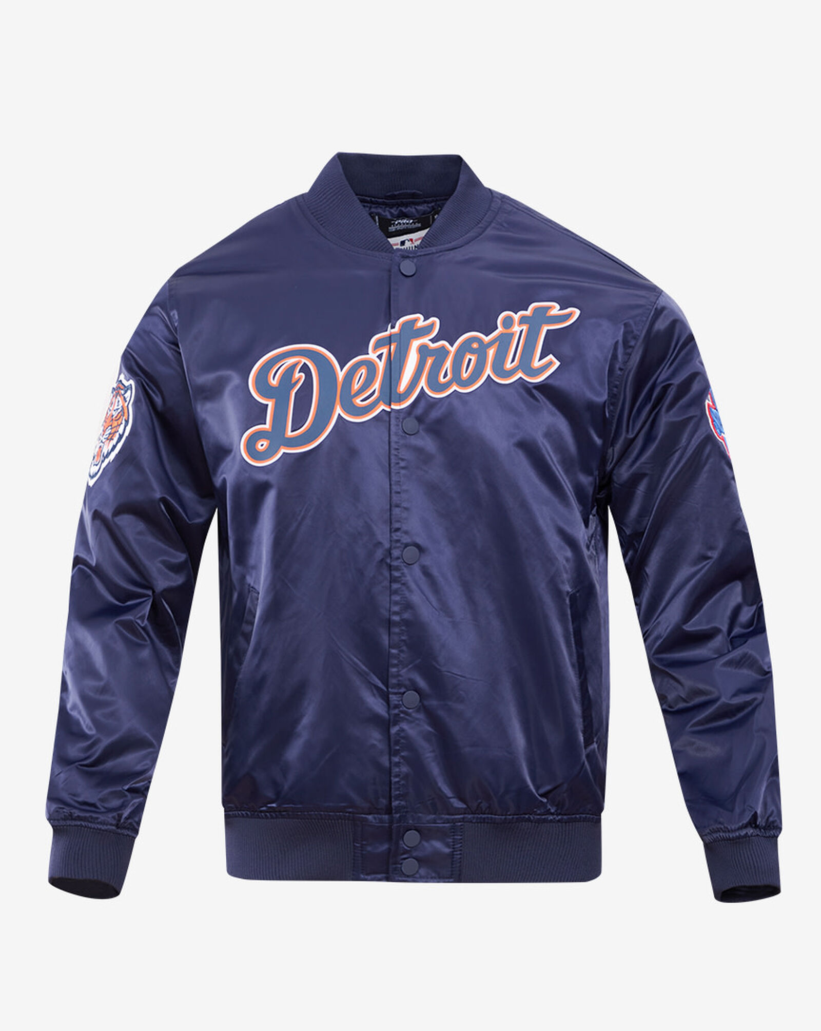 Shop Pro Standard Detroit Tigers Big Logo Satin Jacket LDT632063 blue ...