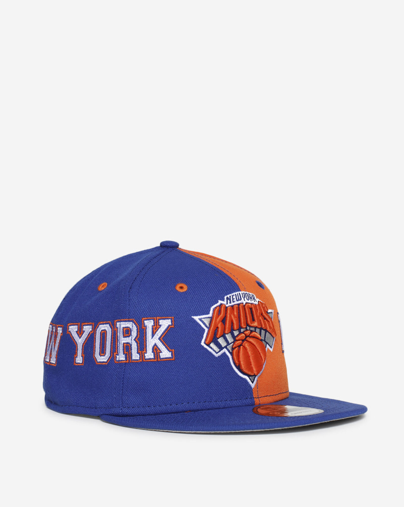 Shop New Era 59Fifty New York Knicks Team Split Hat 60296611 blue ...