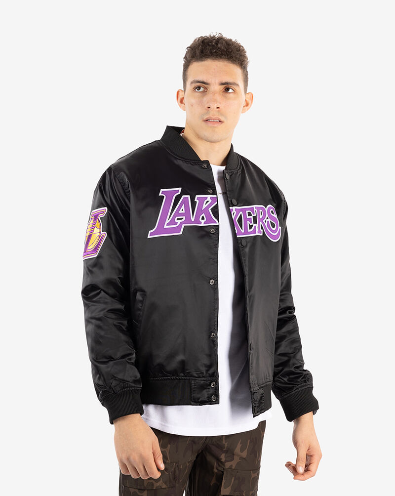 Shop Pro Standard Los Angeles Lakers Big Logo Satin Jacket BLL652883 ...