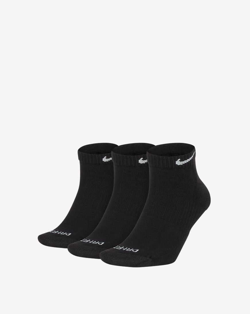 Shop Nike Everyday Plush Cushion 3 Pack Ankle Socks SX7040-010 black ...